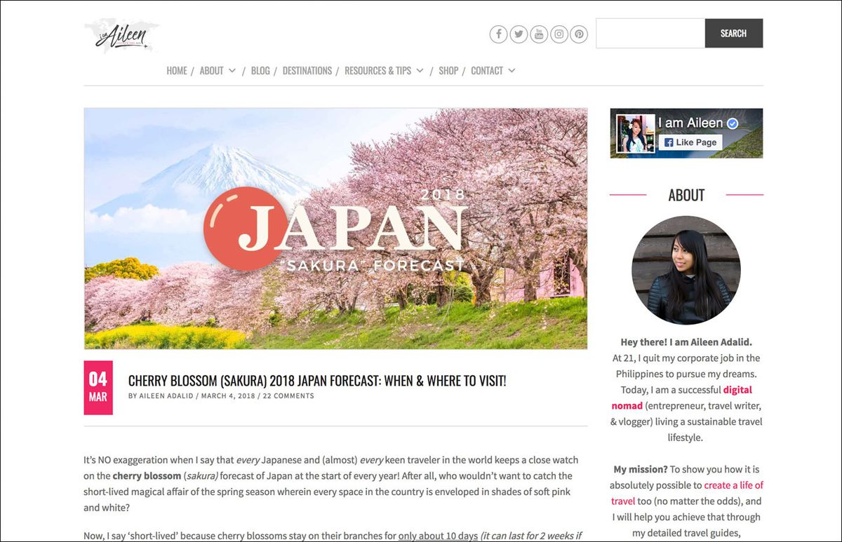 Travel Blog Website Examples Riset
